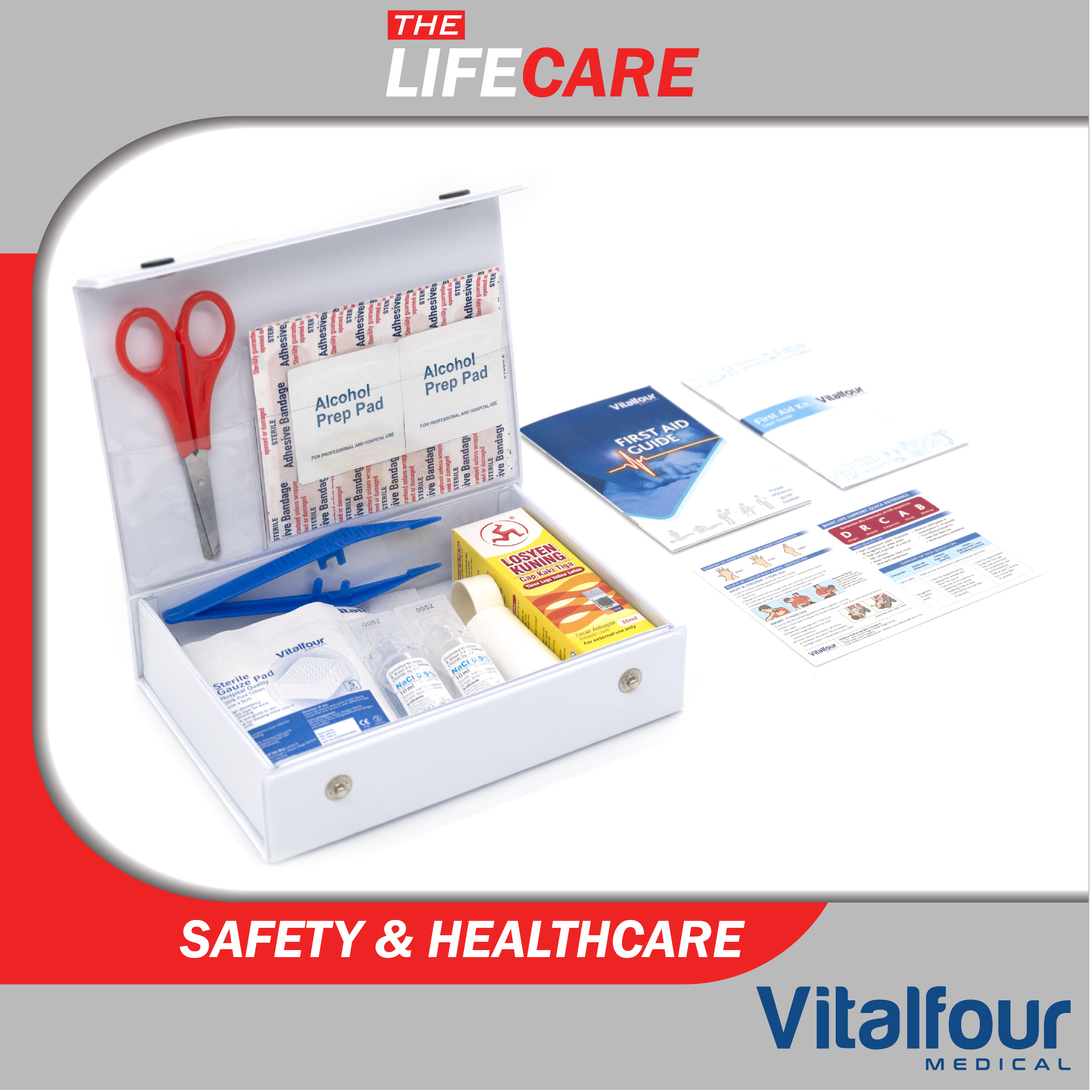 VitalFour Premium First Aid Kit For E-Hailing and Outdoor